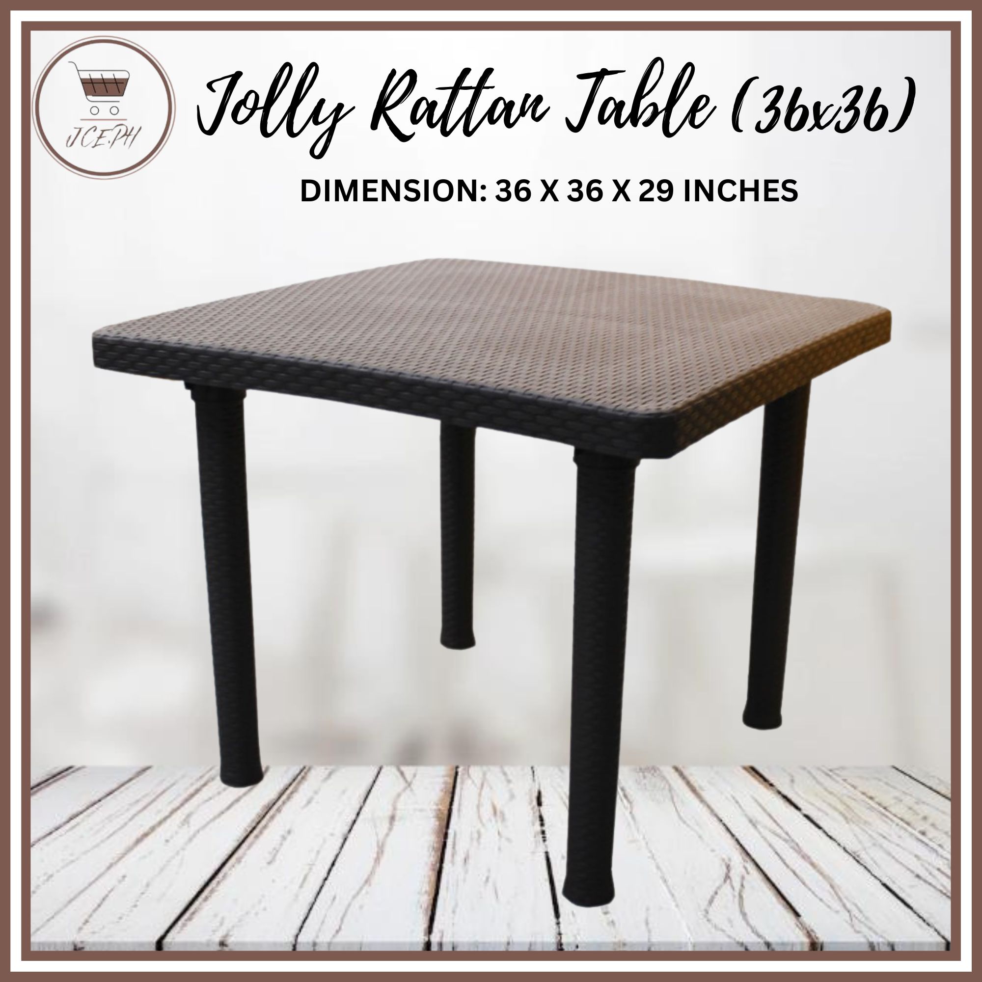 36X36 JOLLY RATTAN TABLE / RATTAN TABLE / 4SEATER TABLE | Lazada PH