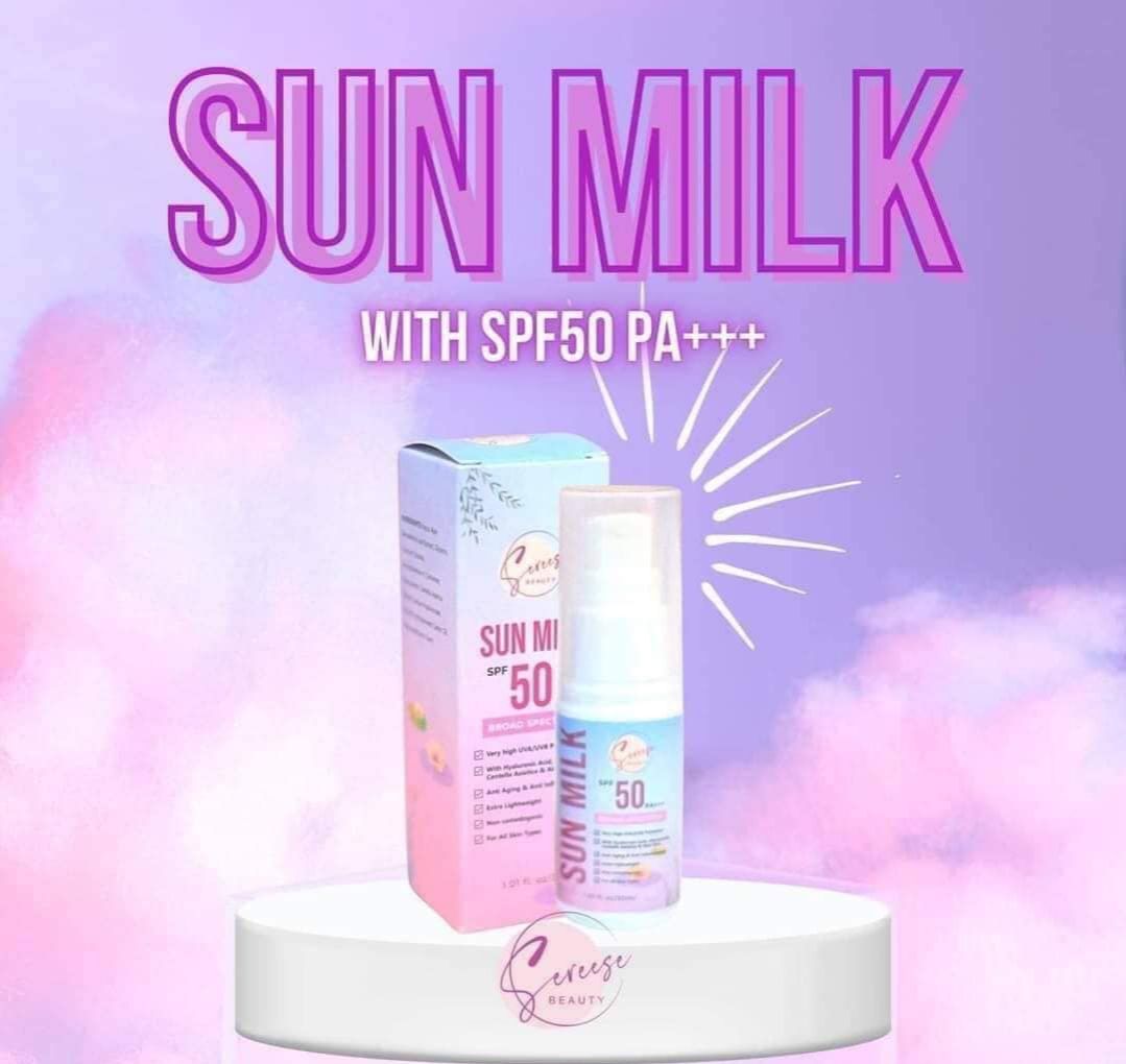 Sereese Beauty Sun Milk Sunscreen SPF 50 Whitening All Skin Types Skin ...