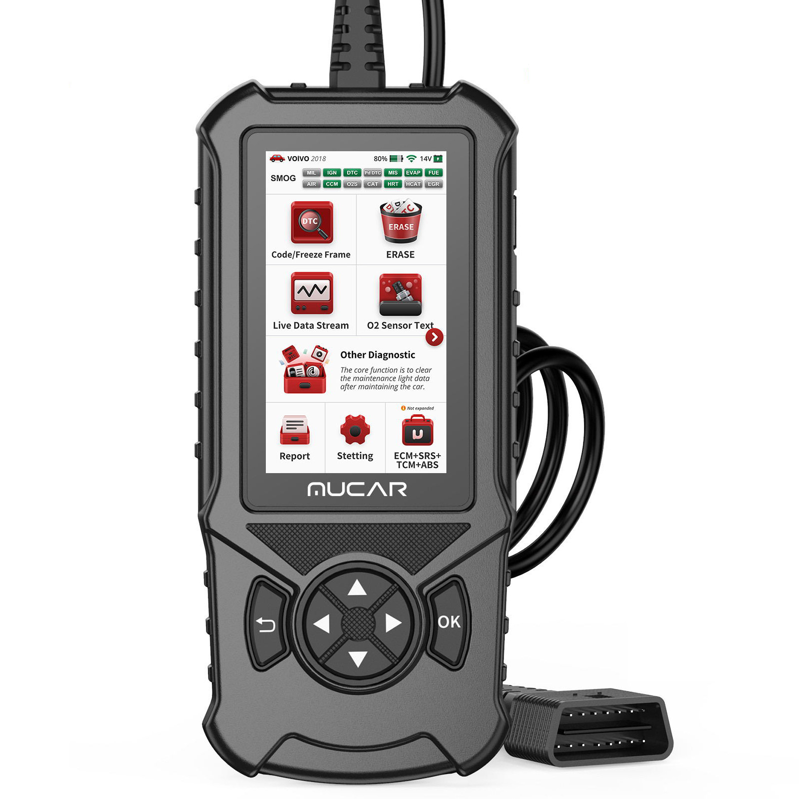 MUCAR CDE900 Obd2 Scanner For Auto Full Obd 2 Function Diagnostic Tools ...