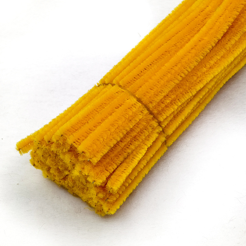 100Pcs Multicolor Dense Fuzzy Wire Pipe Cleaner Craft Flower Handmade ...