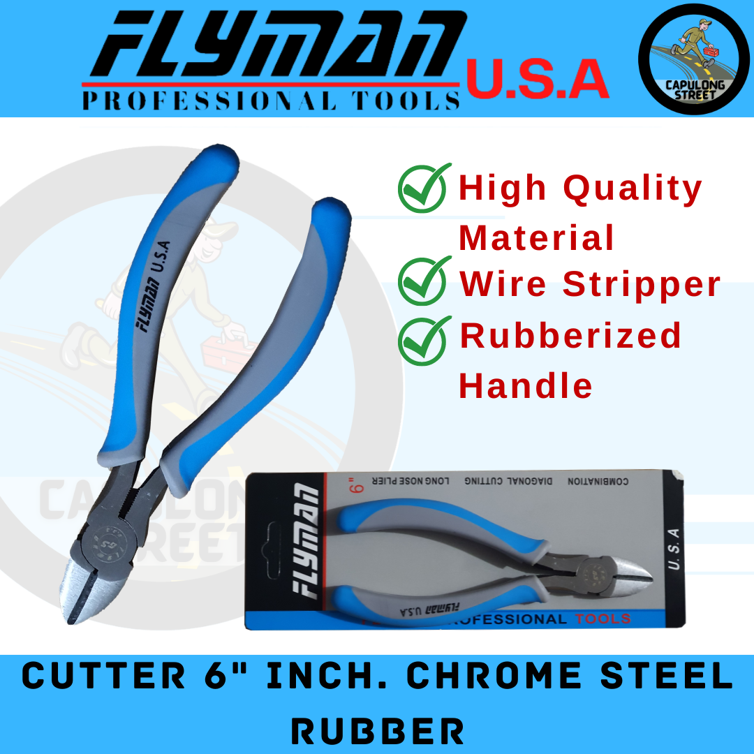 Capulong Street Flyman Cutter Plier 6" Plais With Rubber Handle High ...