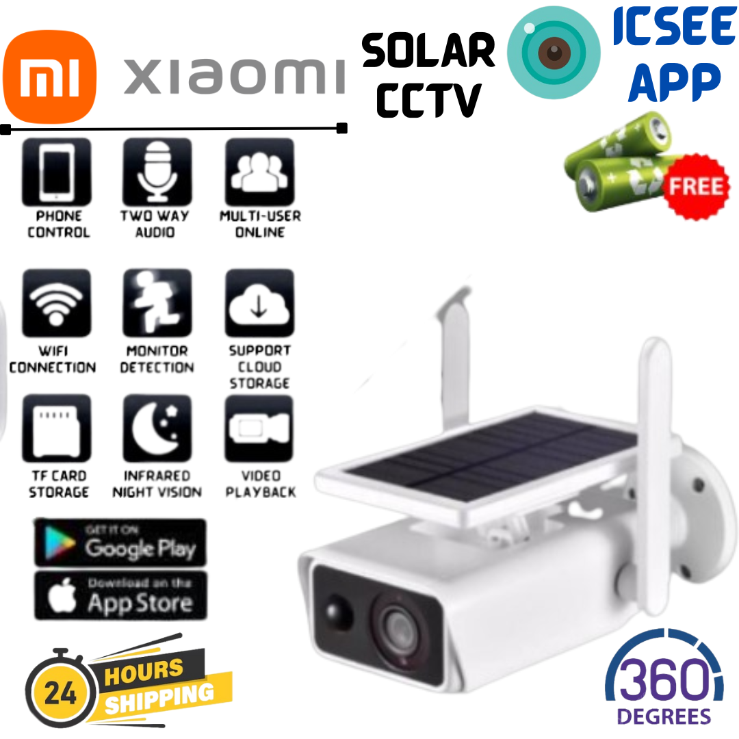 Xiaomi CCTV solar / Battery Powered 3MP 1296p Outdoor Weatherproof ...