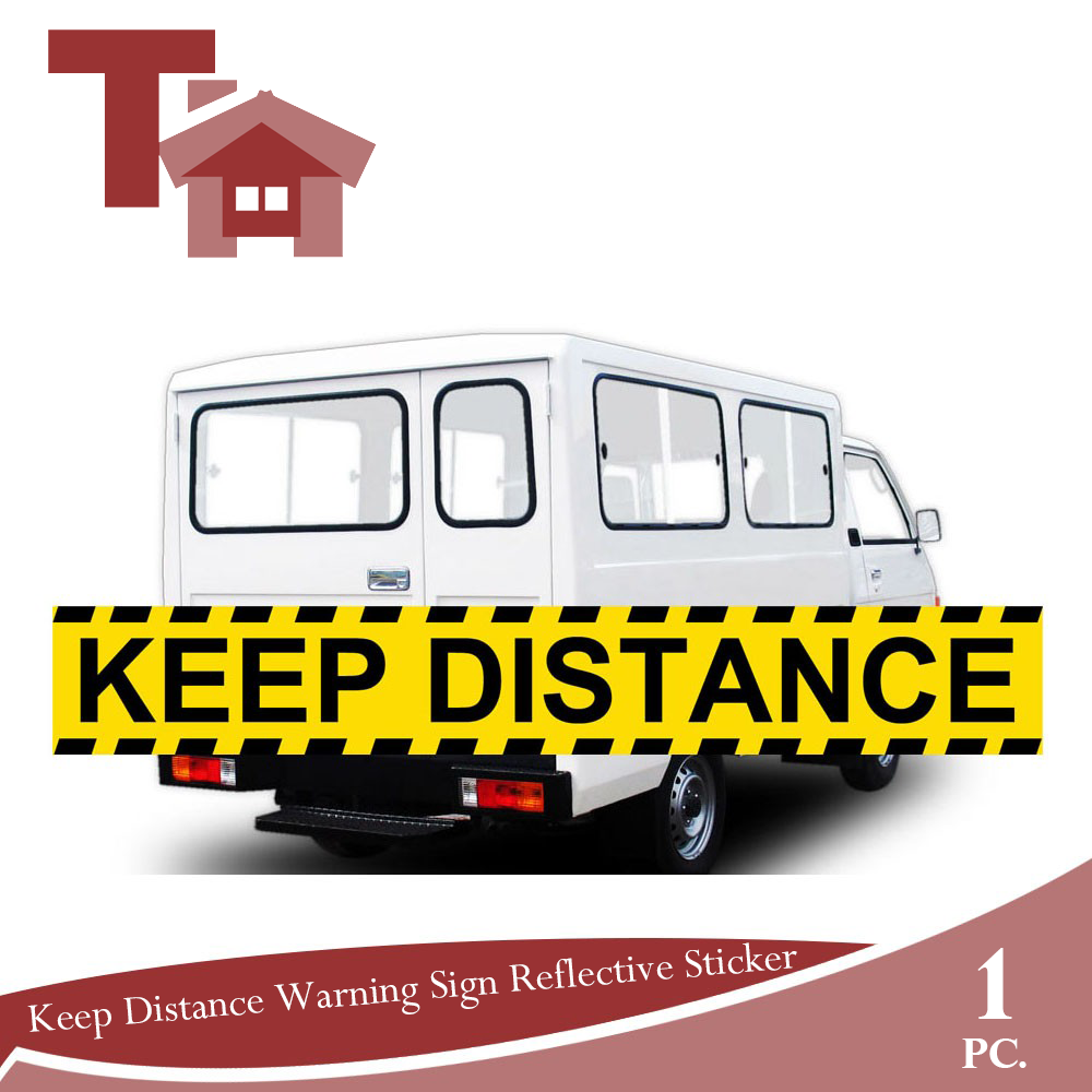 Keep Distance Warning Sign Reflective Sticker Sign 3" x 20" | Lazada PH