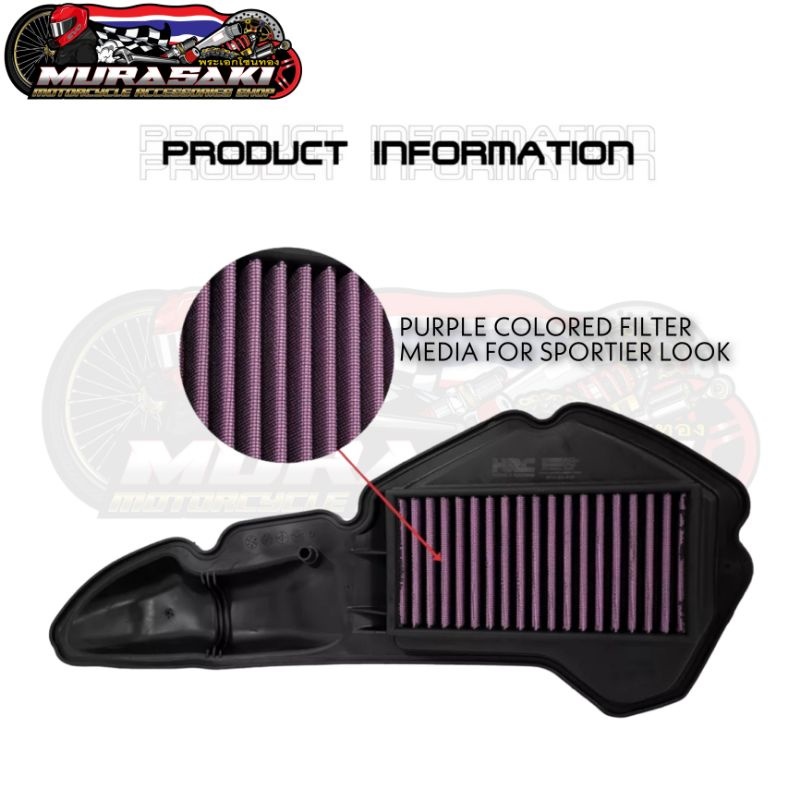 Washable Air Filter Honda PCX150 / ADV150 High Flow Air Filter Element ...