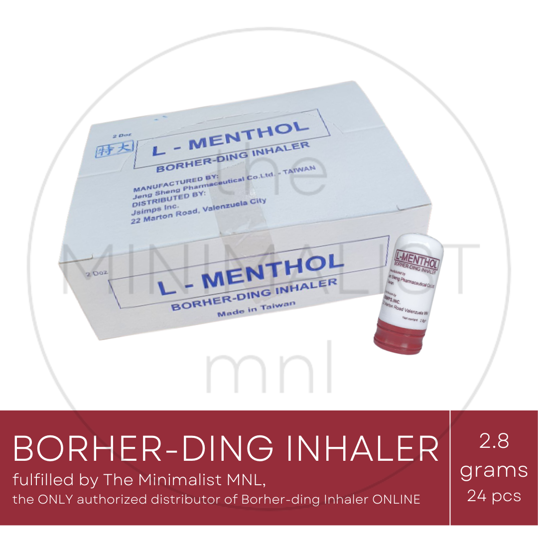 Borher-Ding L-Menthol Inhaler Stick Menthol Stick 2.8 grams by 24s ...