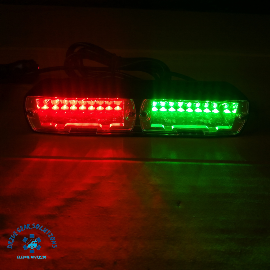 12V Red-Green Dashboard Blinker with Multi-Modes (8 inches) | Lazada PH