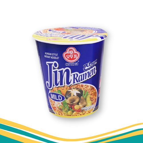 Authentic OTTOGI Jin Ramen Mild Flavor Cup Instant Noodles (Blue ...