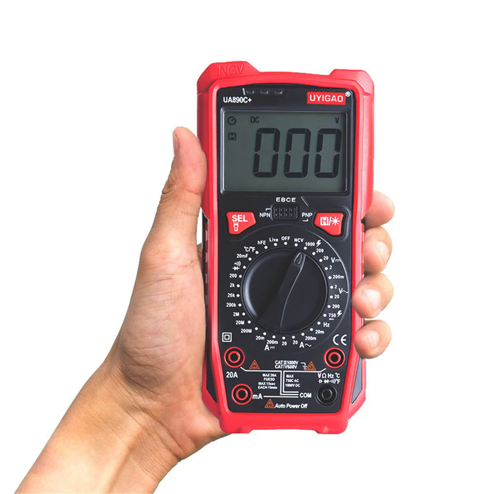 UYIGAO Digital Multimeter UA890C 750V DC AC Resistance Measuring ...