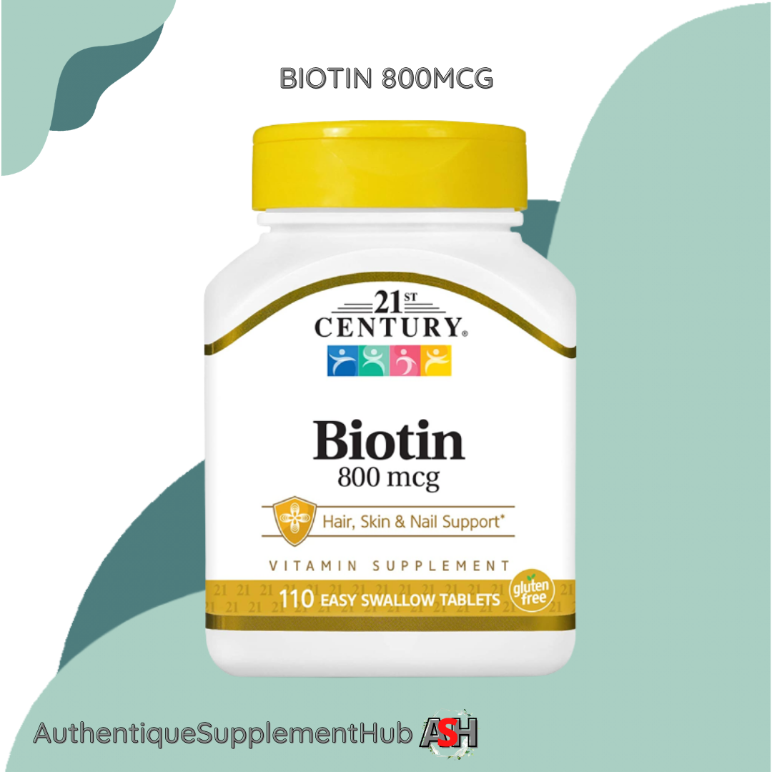 21st Century, Biotin 800 mcg, 110 Easy Swallow Tablets | Lazada PH