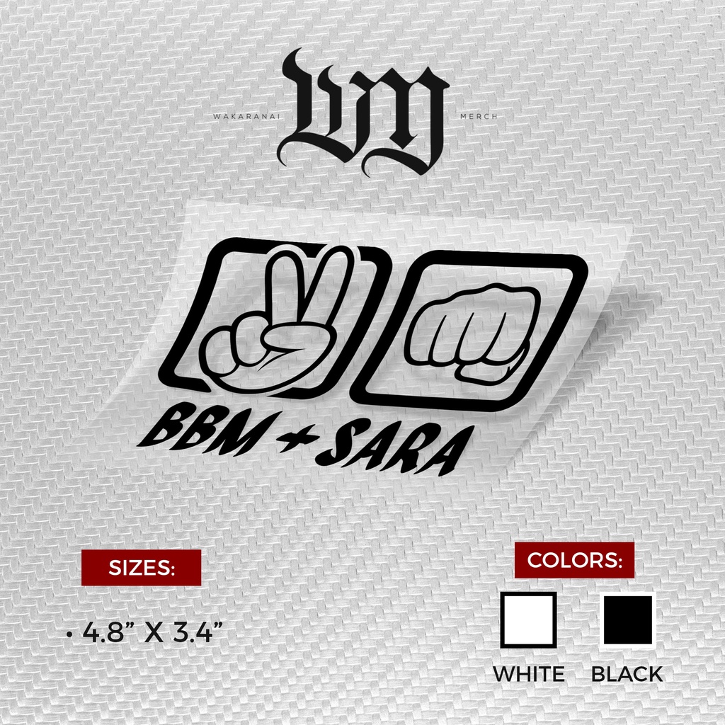 BBM SARA 2022 PEACE + FIST Cutting Vinyl Sticker Car and Motorcycle ...
