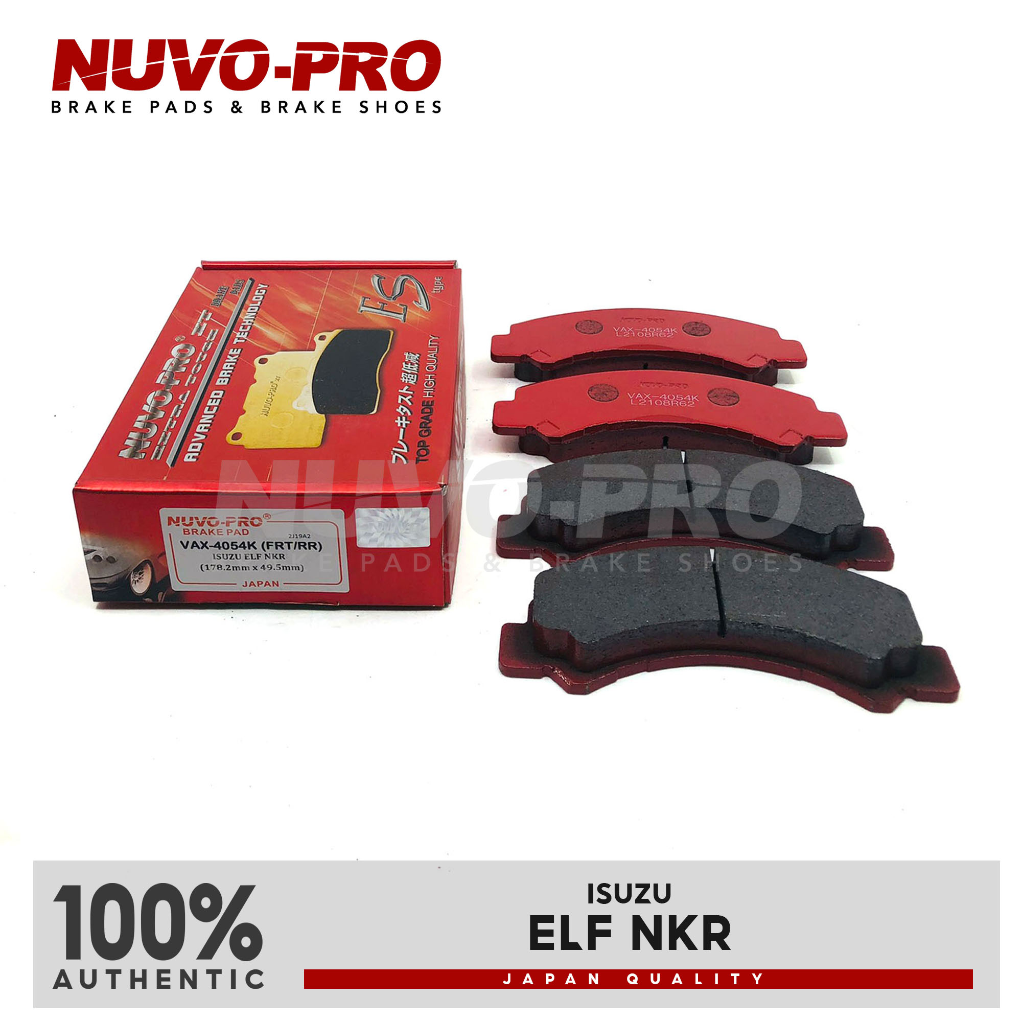 Nuvo-Pro Brake Pad Frt/Rear Isuzu ELF NKR VAX-4054K SET | Lazada PH