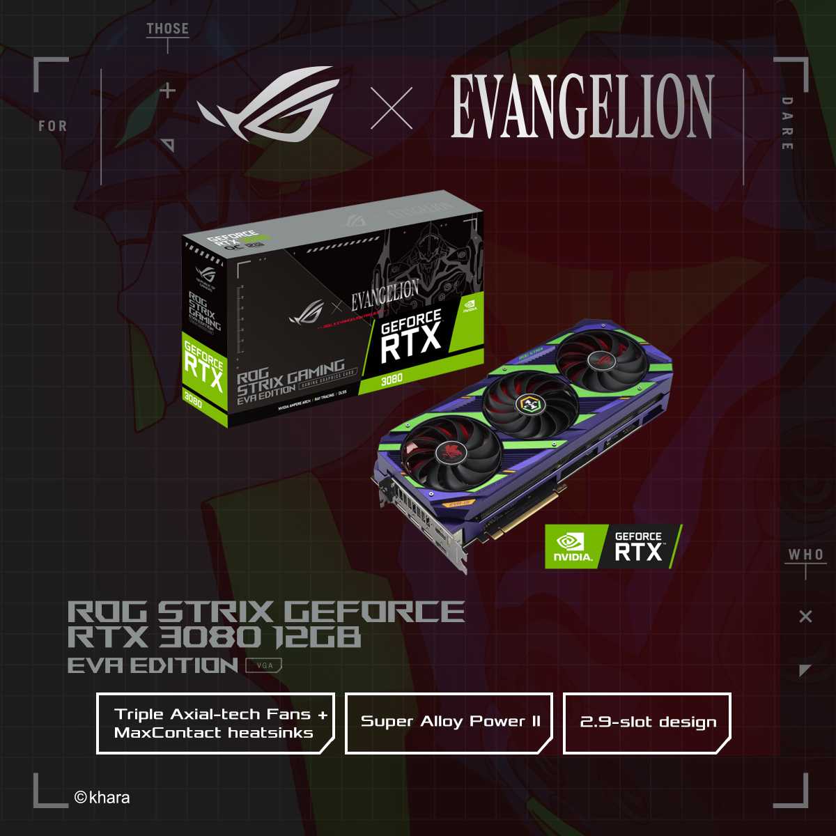 ASUS ROG Strix NVIDIA GeForce RTX™ 3080 EVA EDITION Gaming Graphics ...