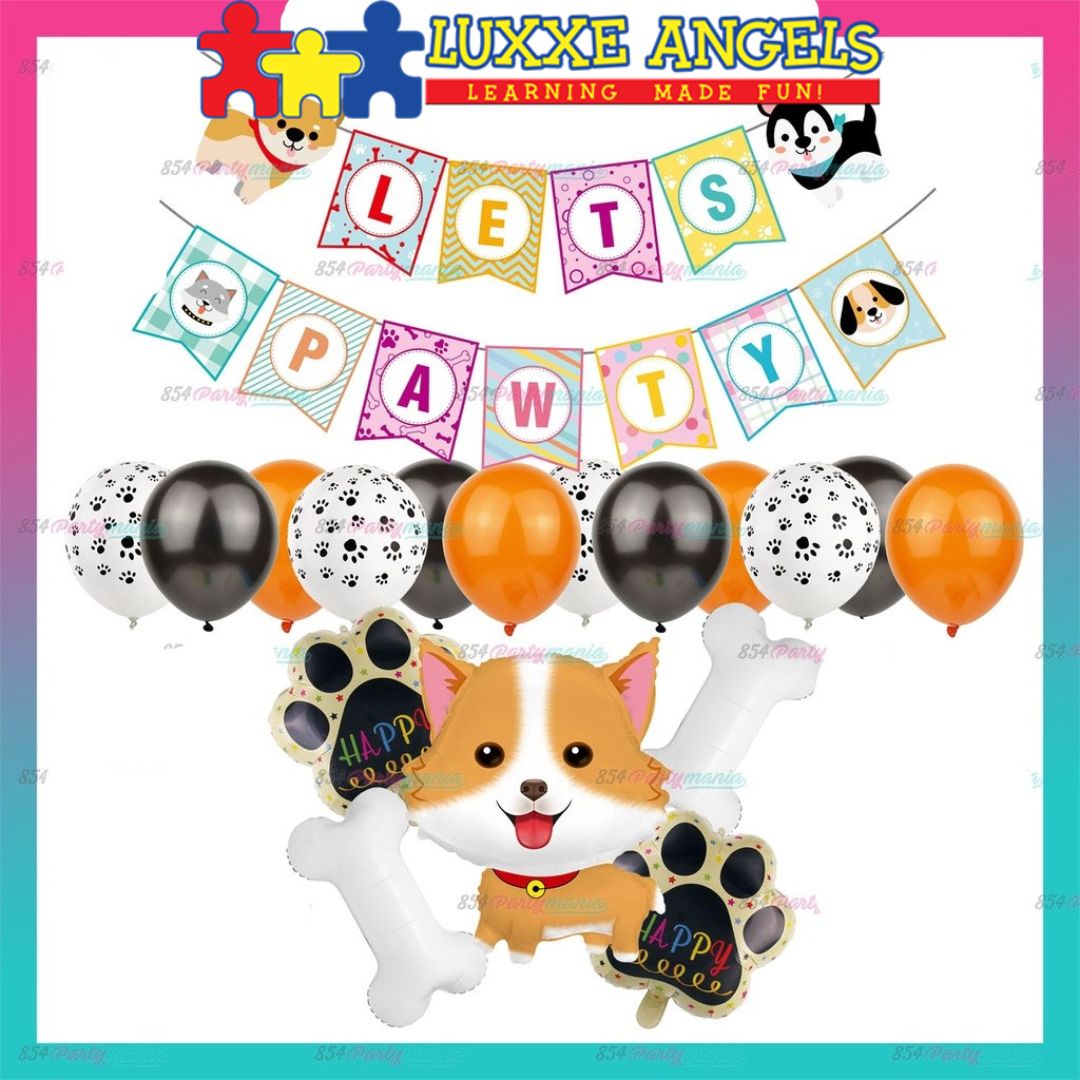 Luxxe Angels Paw Party Dog Party Balloon Birthday party celebration fur ...