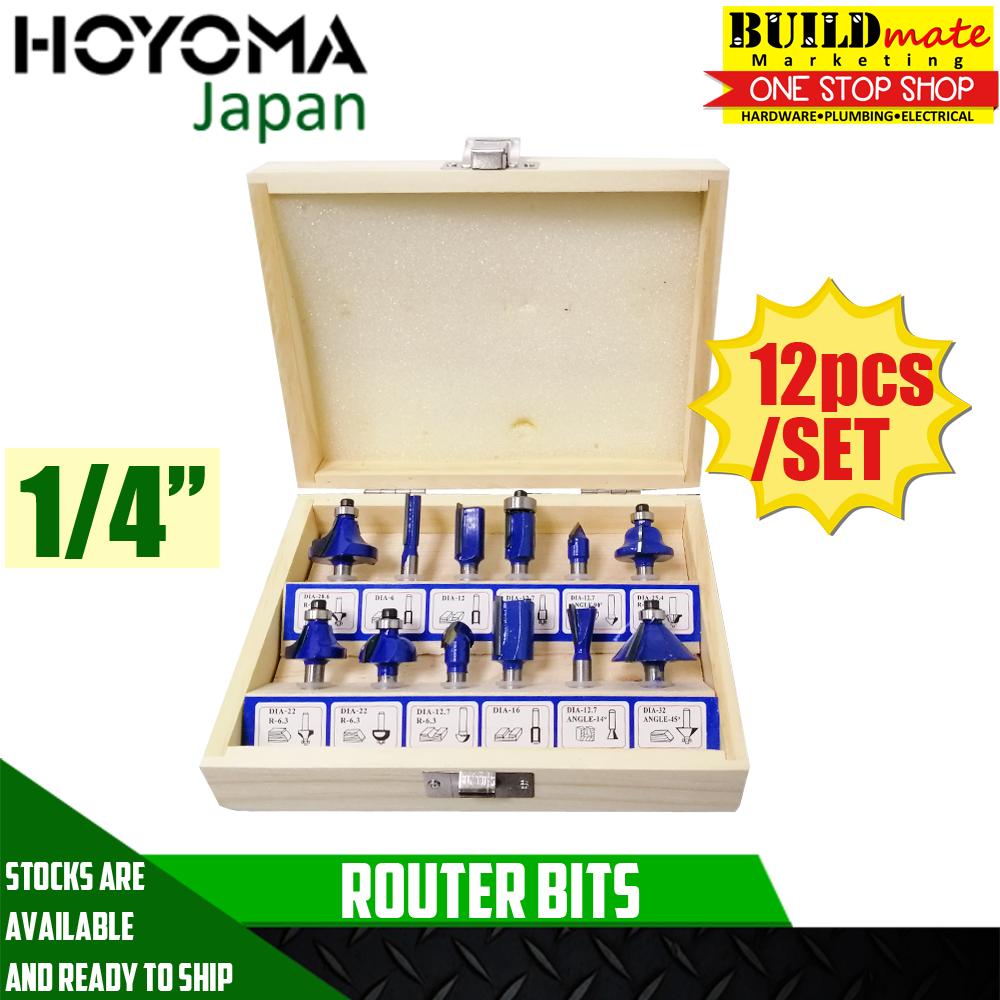 Mega | HOYOMA Router Bits Set 12PCS/SET - BUILDMATE - | Lazada PH