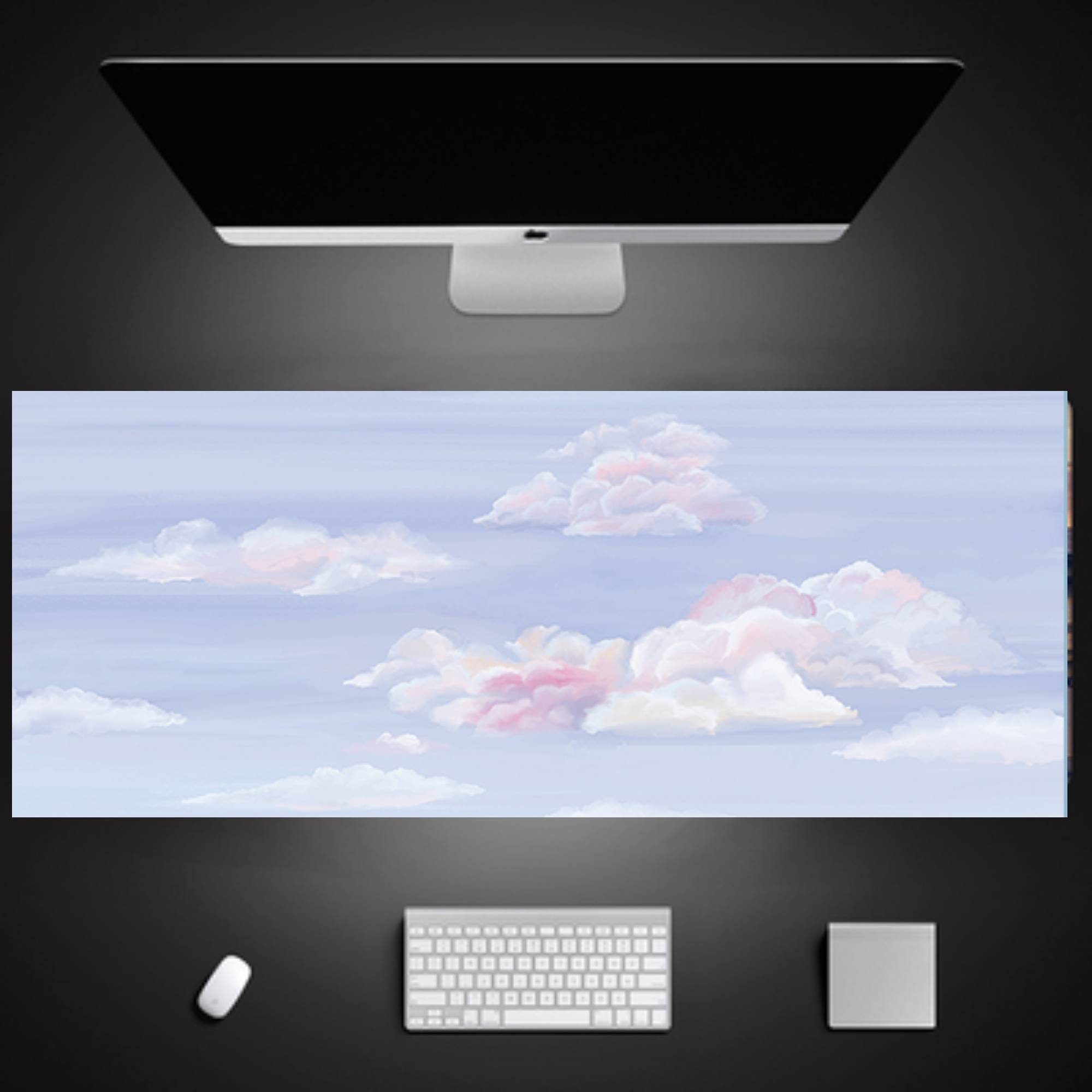 2022 Red Sunset Cloud Desk Mat, Keyboard Large Mousepad, Desk Mat ...