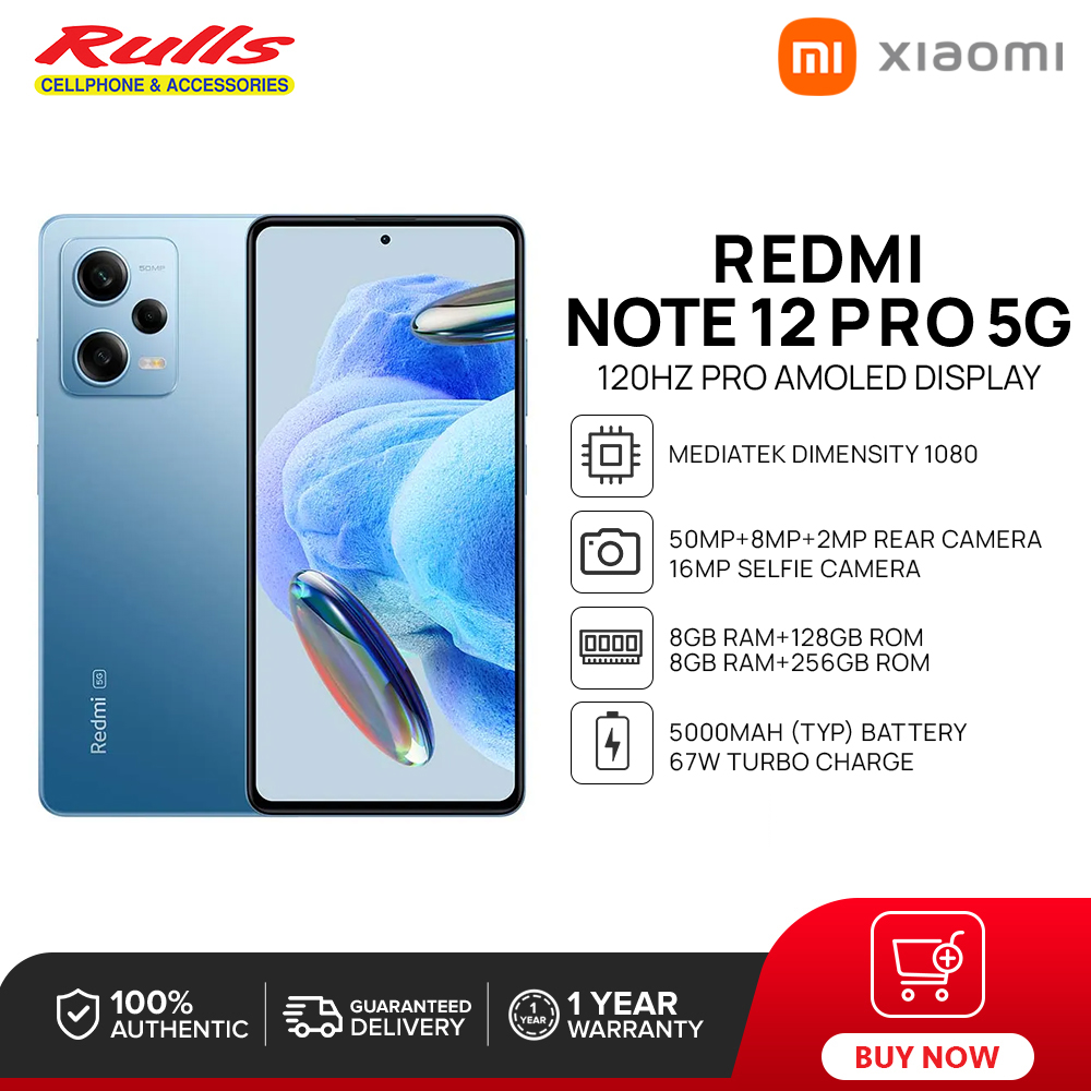Xiaomi Redmi Note 12 Pro 5G Smartphone | 8GB+128GB / 8GB+256GB | MTK ...