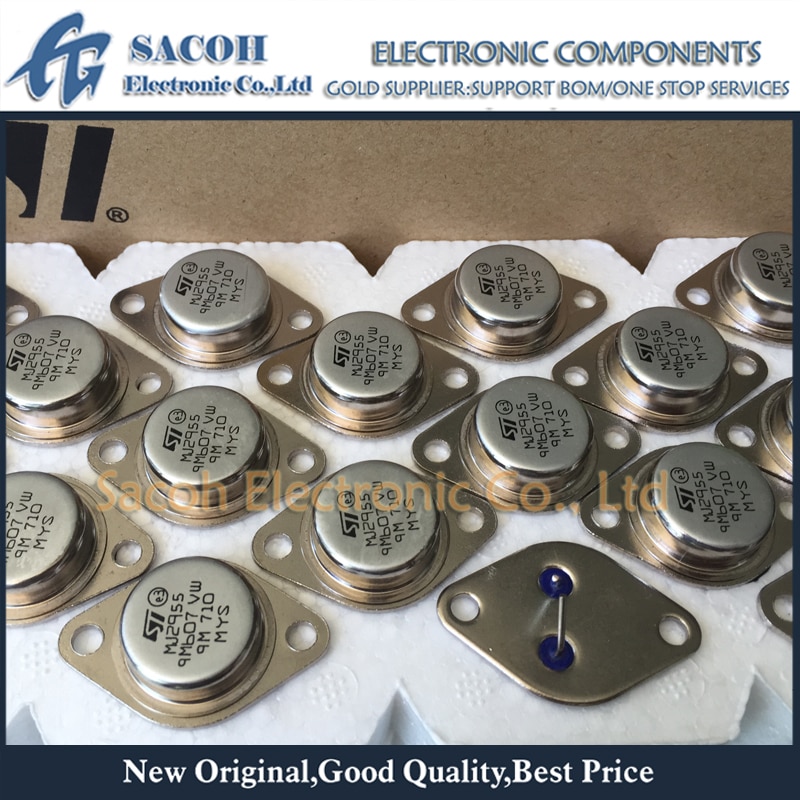New Original 5Pairs(10PCS) 2N3055 3055 + MJ2955 2955 TO-3 15A 100V NPN ...
