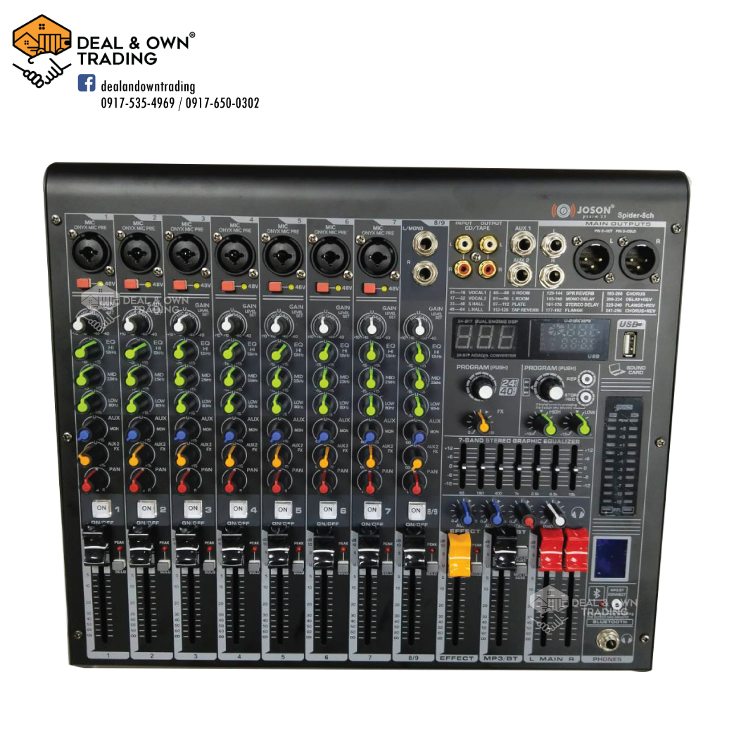 Original Joson Spider 8ch Professional Mixer (8 Channel) | Lazada PH