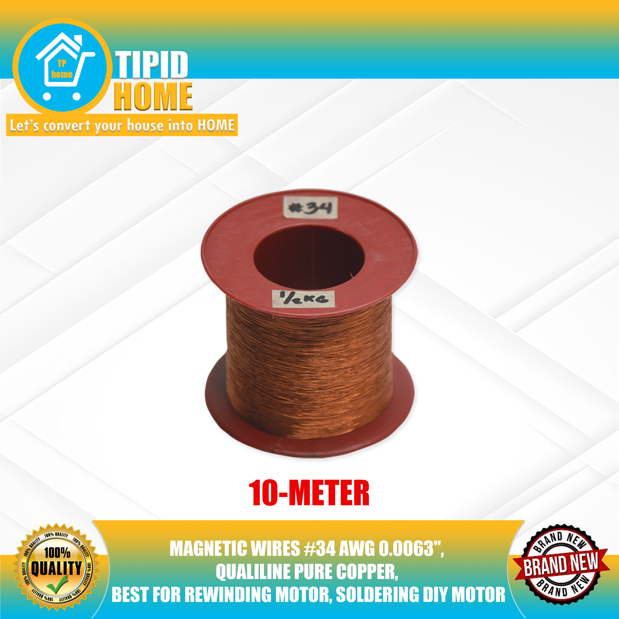 MAGNETIC WIRES #34 AWG 0.0063", QUALILINE PURE COPPER, BEST FOR ...