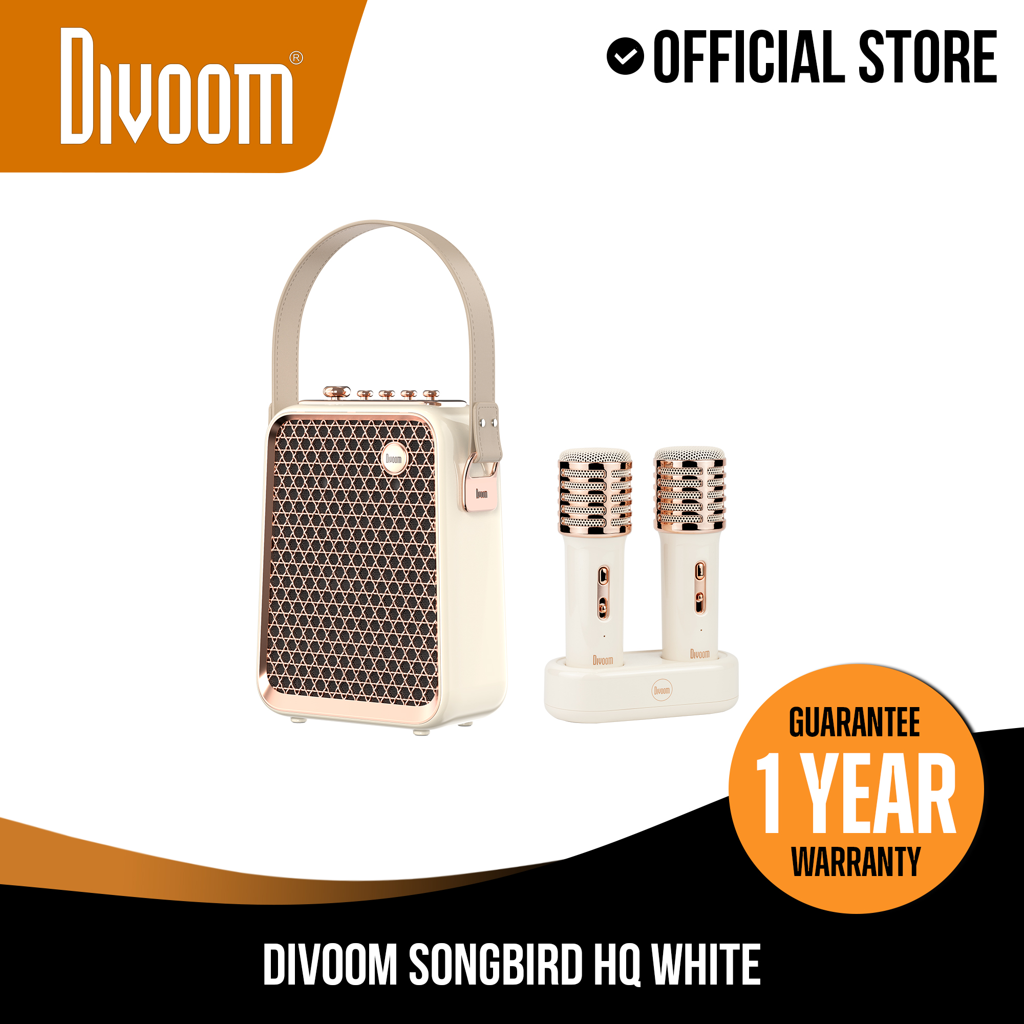 Divoom Songbird HQ Bluetooth Speaker and Microphone White | Lazada PH