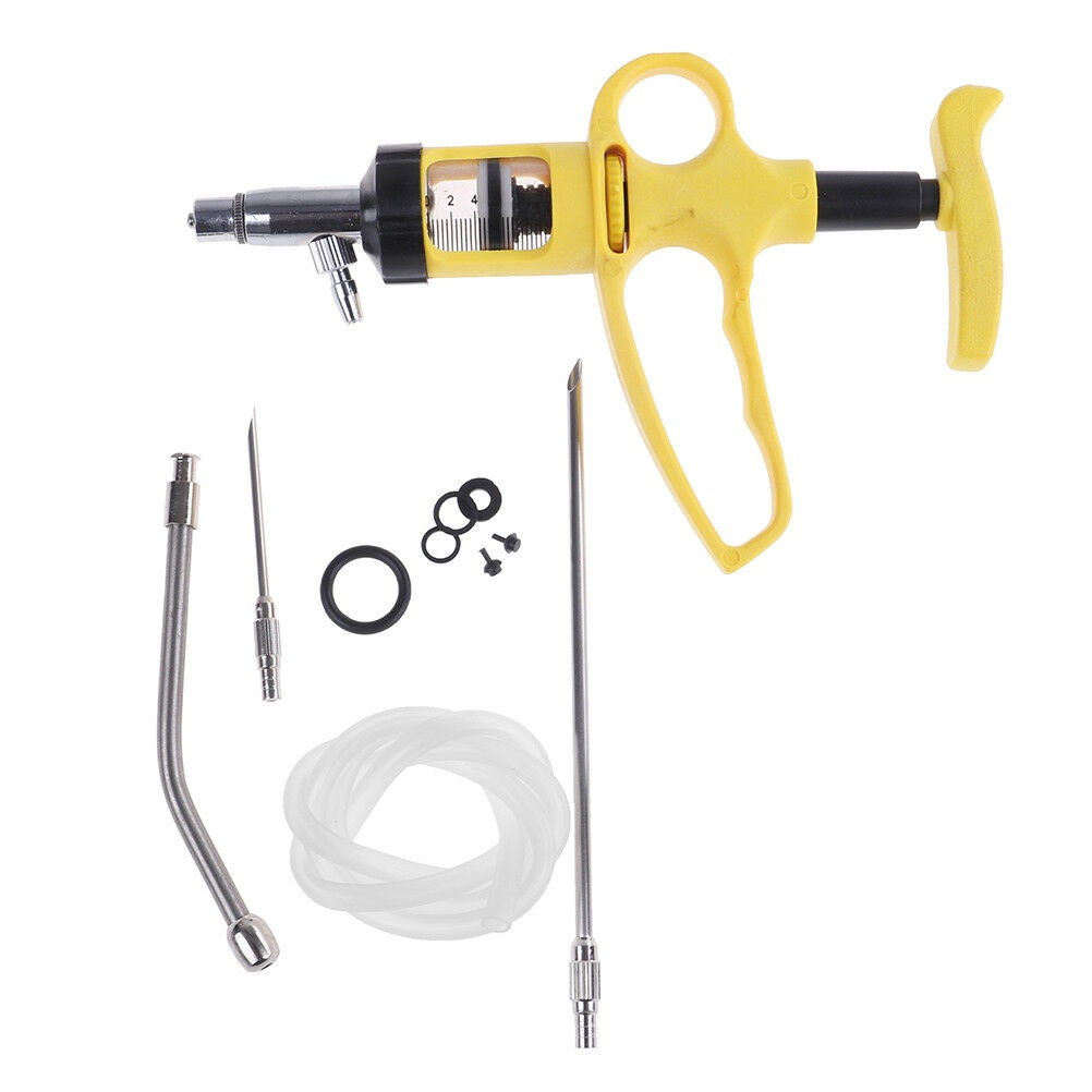 SISI 10ML Syringe Semi Automatic Injector Adjustable Poultry Veterinary ...