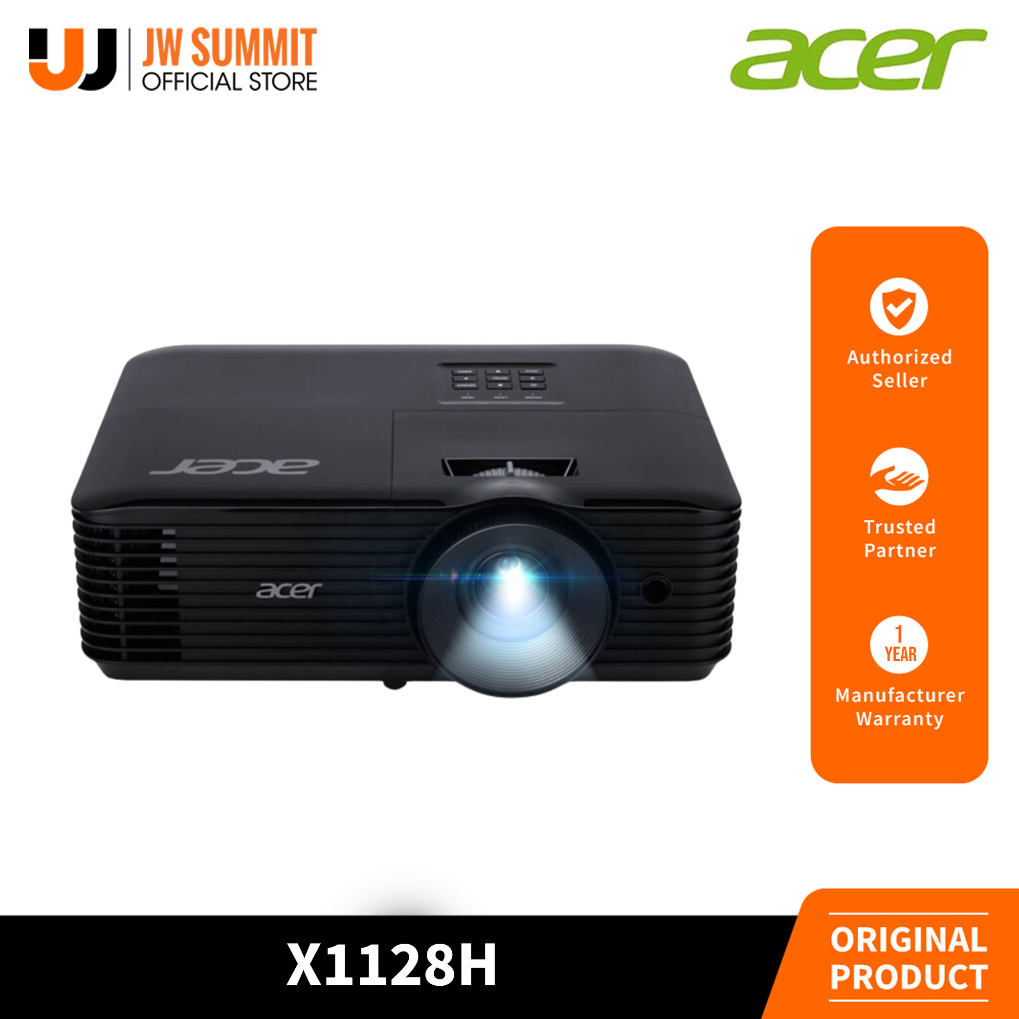 Acer X1128H 4800 Lumens WUXGA 1920x1200 BlueLightShield DLP Projector ...
