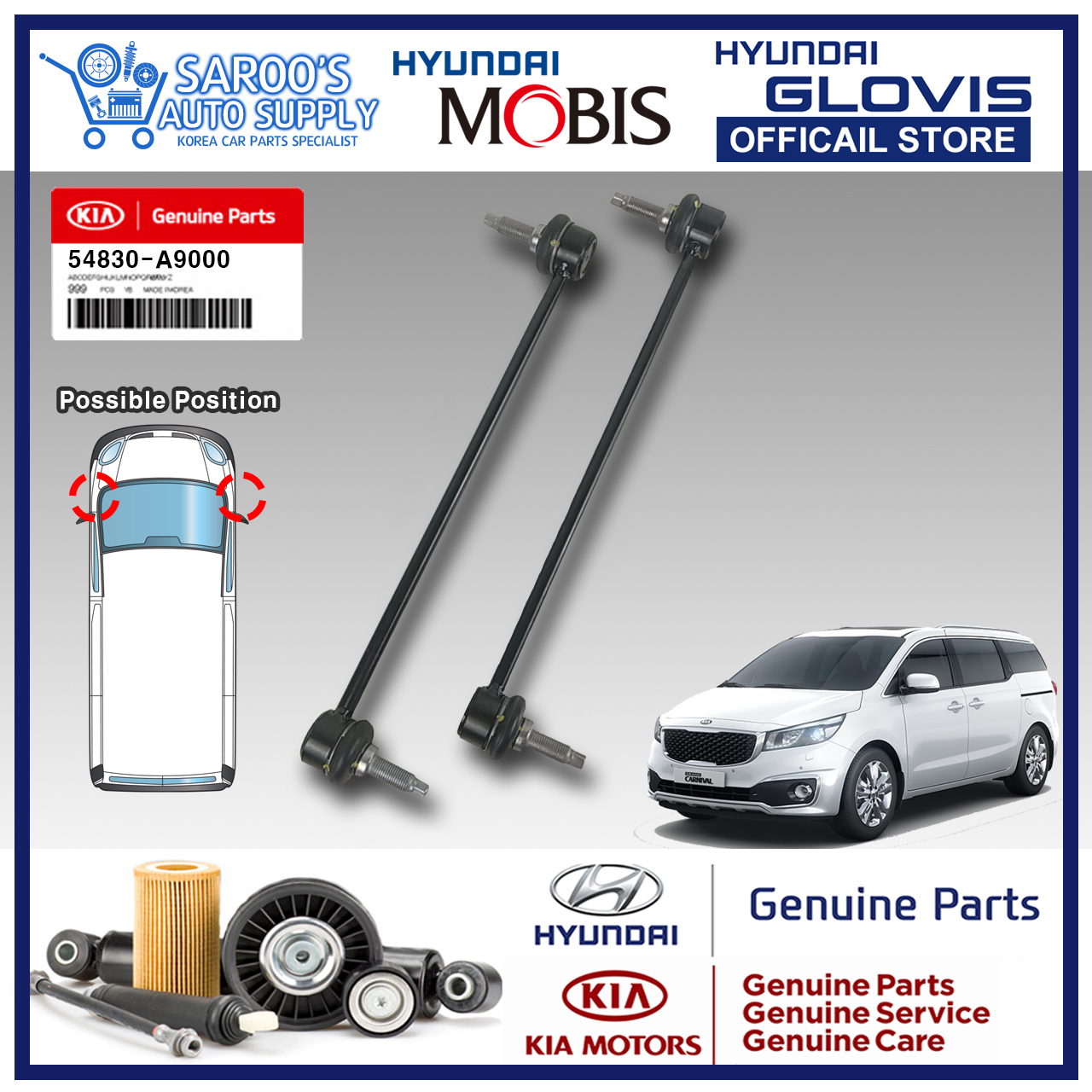 [Genuine] Stabilizer Link Set For Kia Carnival 2014-2020 , Original ...
