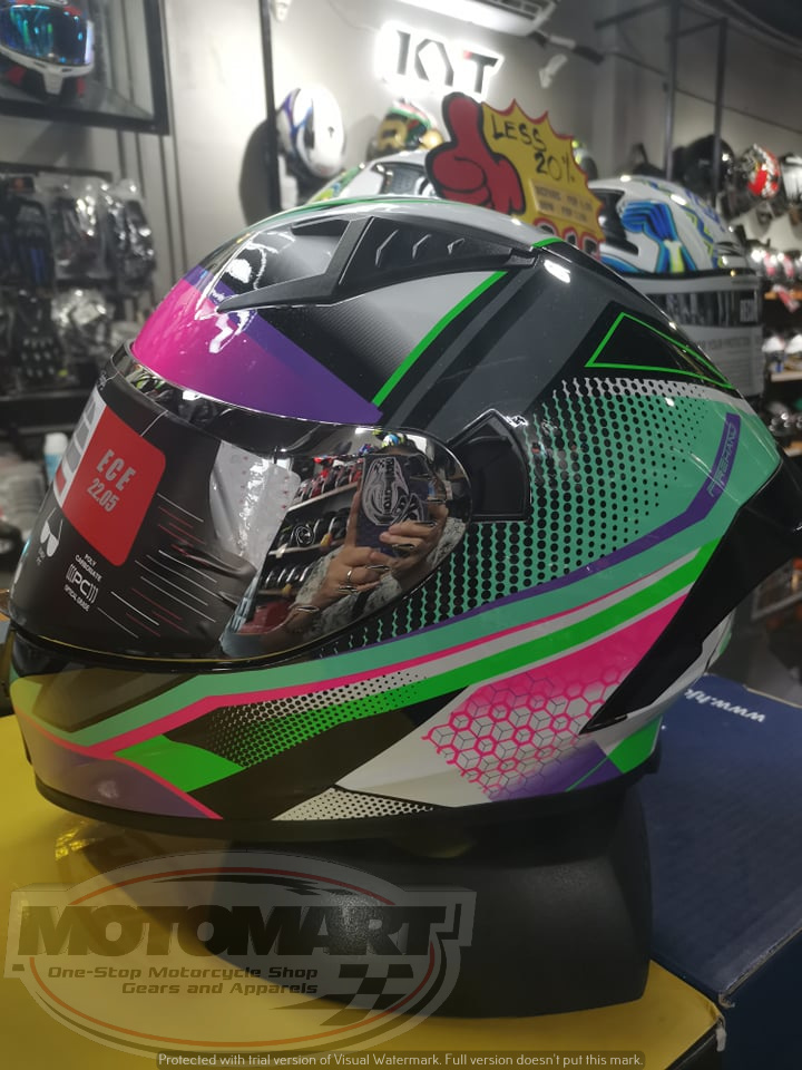 GILLE HELMET GTS-V1 135 FUSION (GREEN) | Lazada PH