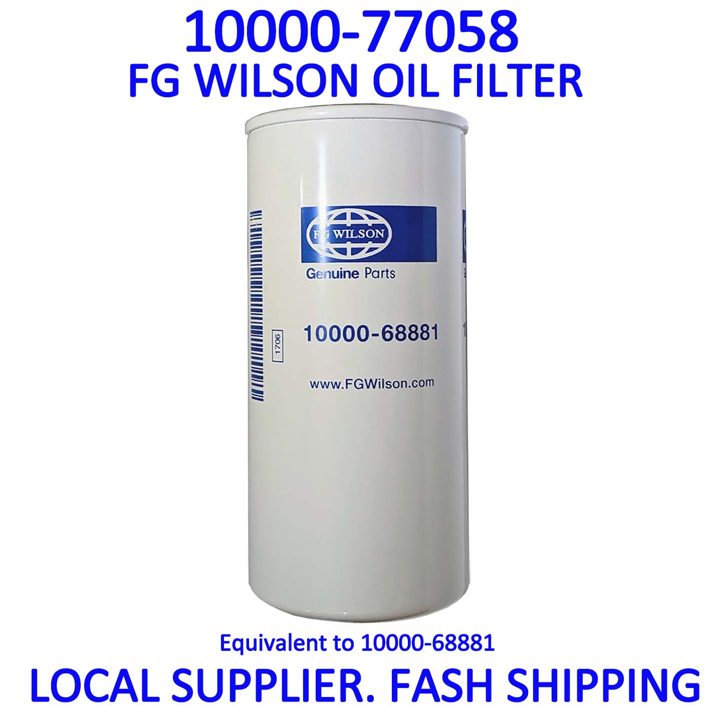 10000-77058, Oil Filter for Diesel Engine Generator with FG WILSON ...