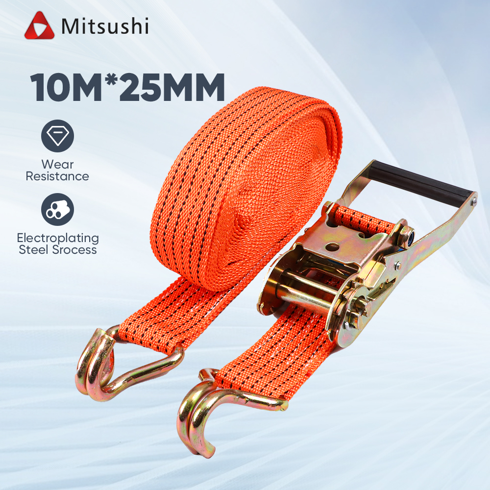 Mitsushi 10/2.5/3/5m Cargo Rope Cargo Strap Metal Buckle Ratchet Tie ...