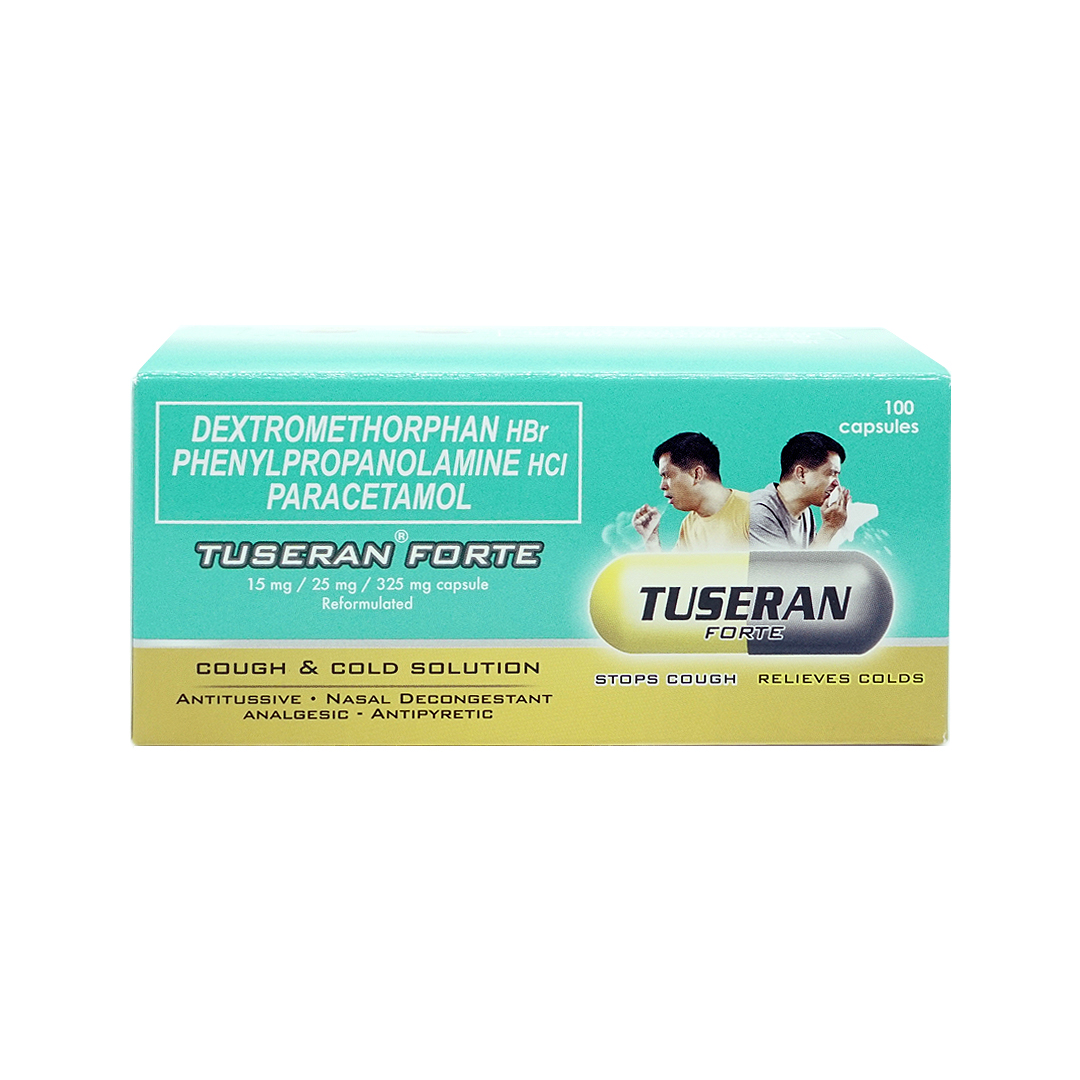 Tuseran Forte 15/25/325mg Cap (4 pcs/pack) cough & cold solution ...