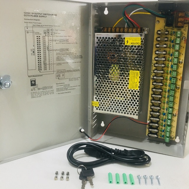 12V 20A 18CH Individually Fused Outputs Centralized Power Supply ...