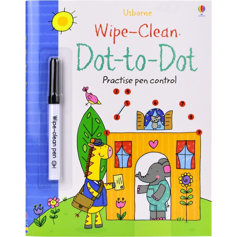 Usborne wipe clean - dot to dot line drawing outline interactive fun ...