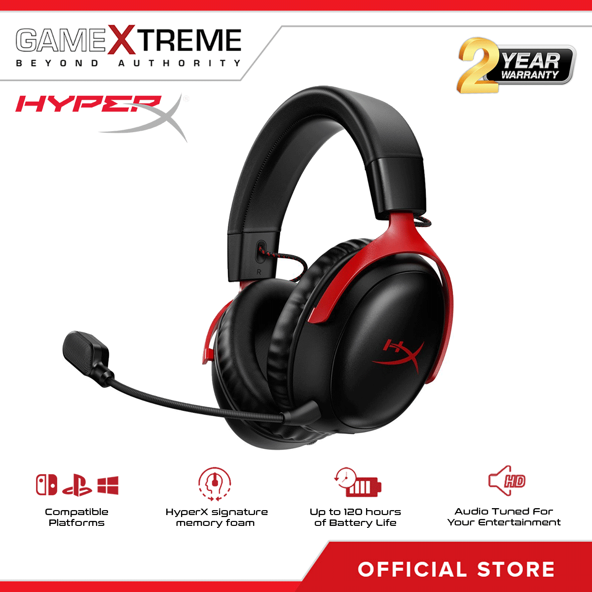 HyperX Cloud III Wireless Gaming Headset 77Z46AA Red | Lazada PH