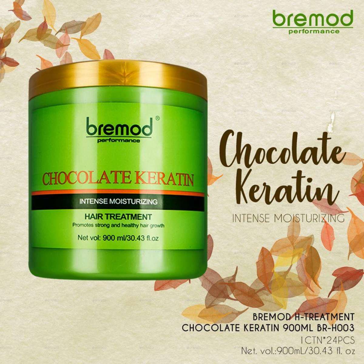 Bremod Chocolate Keratin Hair Treatment Intense Moisturizing 900ml (100 ...