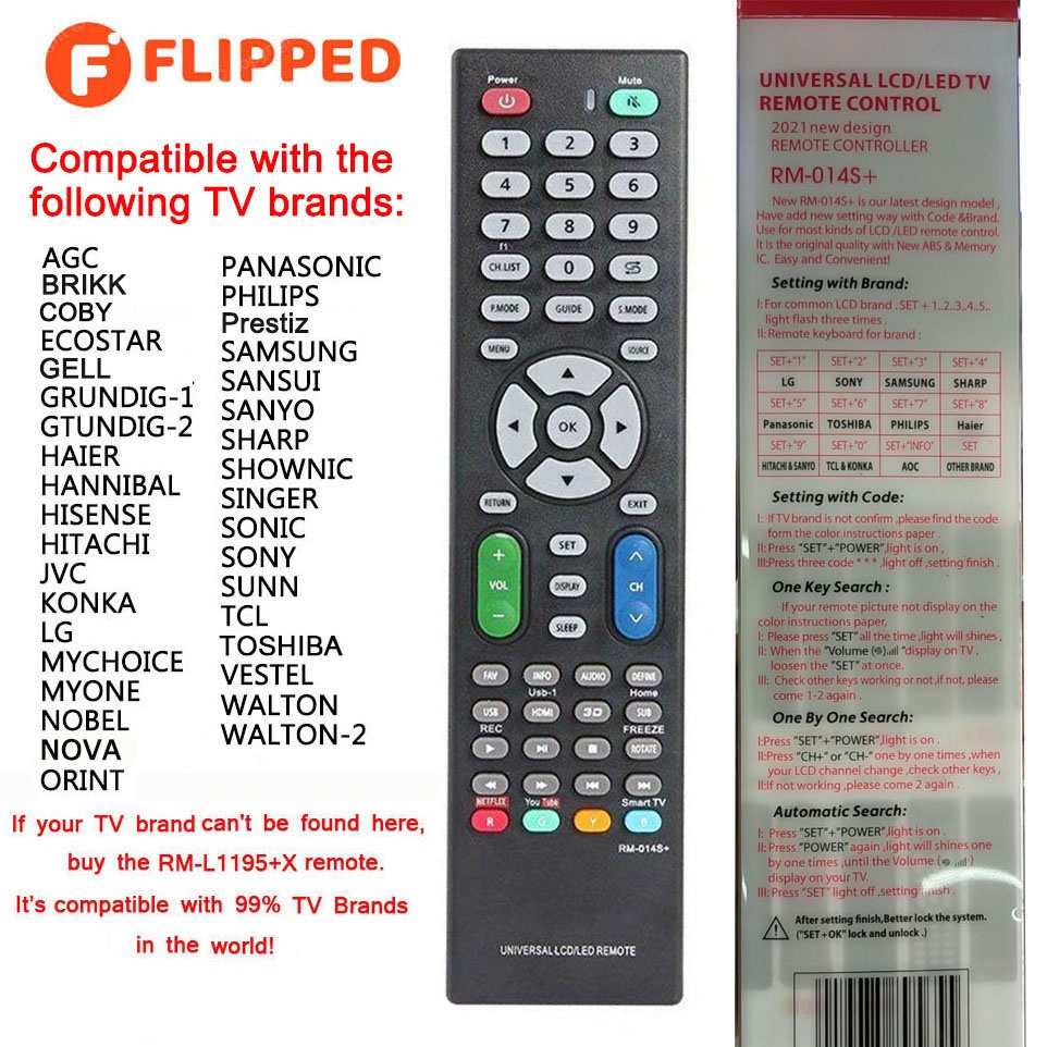 RM-014S+ Remote control Suitable for LED LCD TV Smart evision LED tv ...