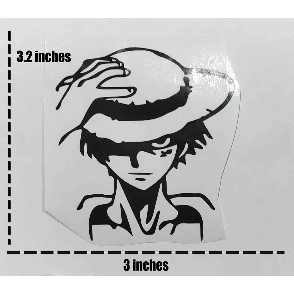 ♟ Luffy One Piece Decal Cut Out Sticker! Aquaflask Decal Sticker ...