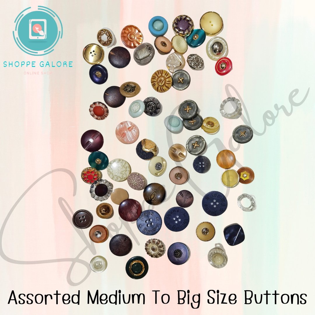 ASSORTED BIG TO MEDIUM SIZE BUTTONS SEWING CRAFT BUTTON | Lazada PH