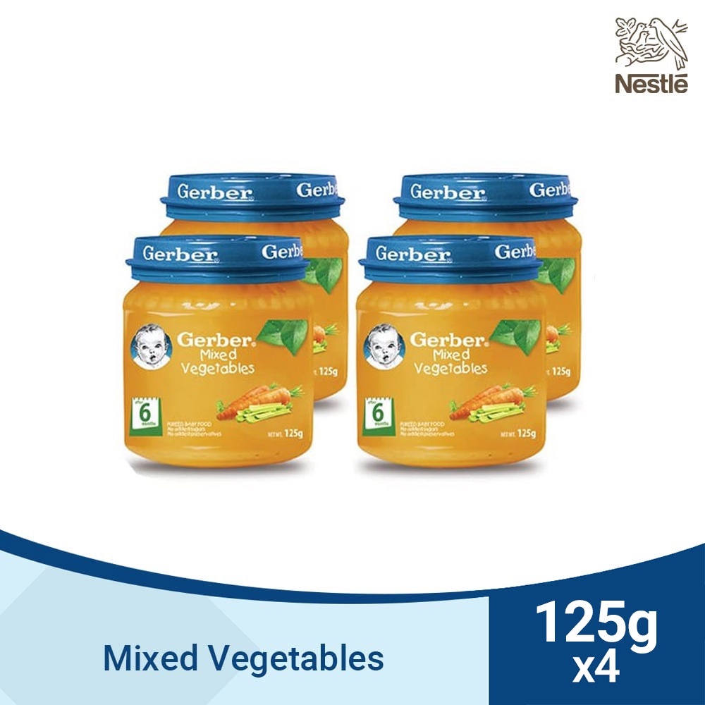 GERBER Baby Food Mixed Vegetable Puree 125g - Pack of 4 | Lazada PH