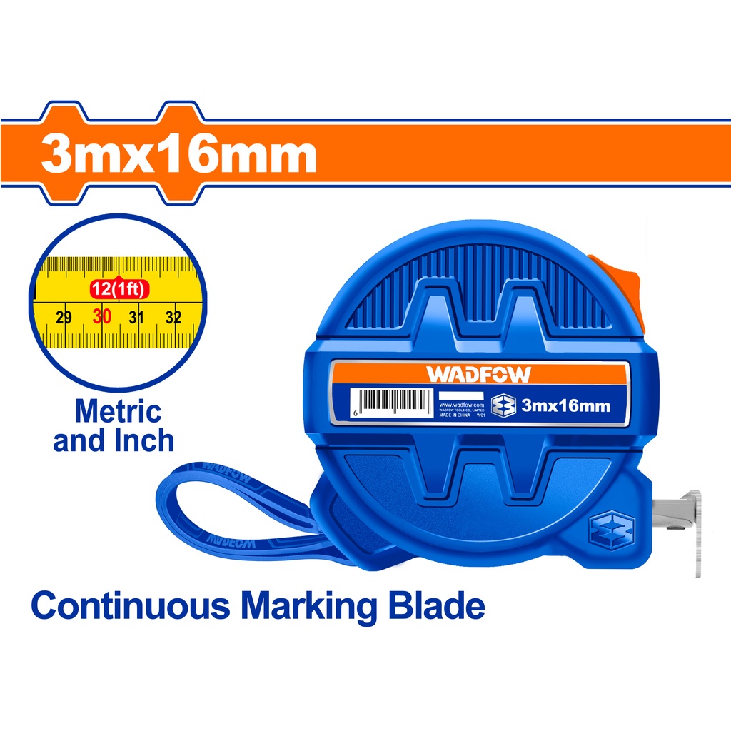 WADFOW Tools Original Steel Measuring Meter Tape Measure w/ Continuous ...