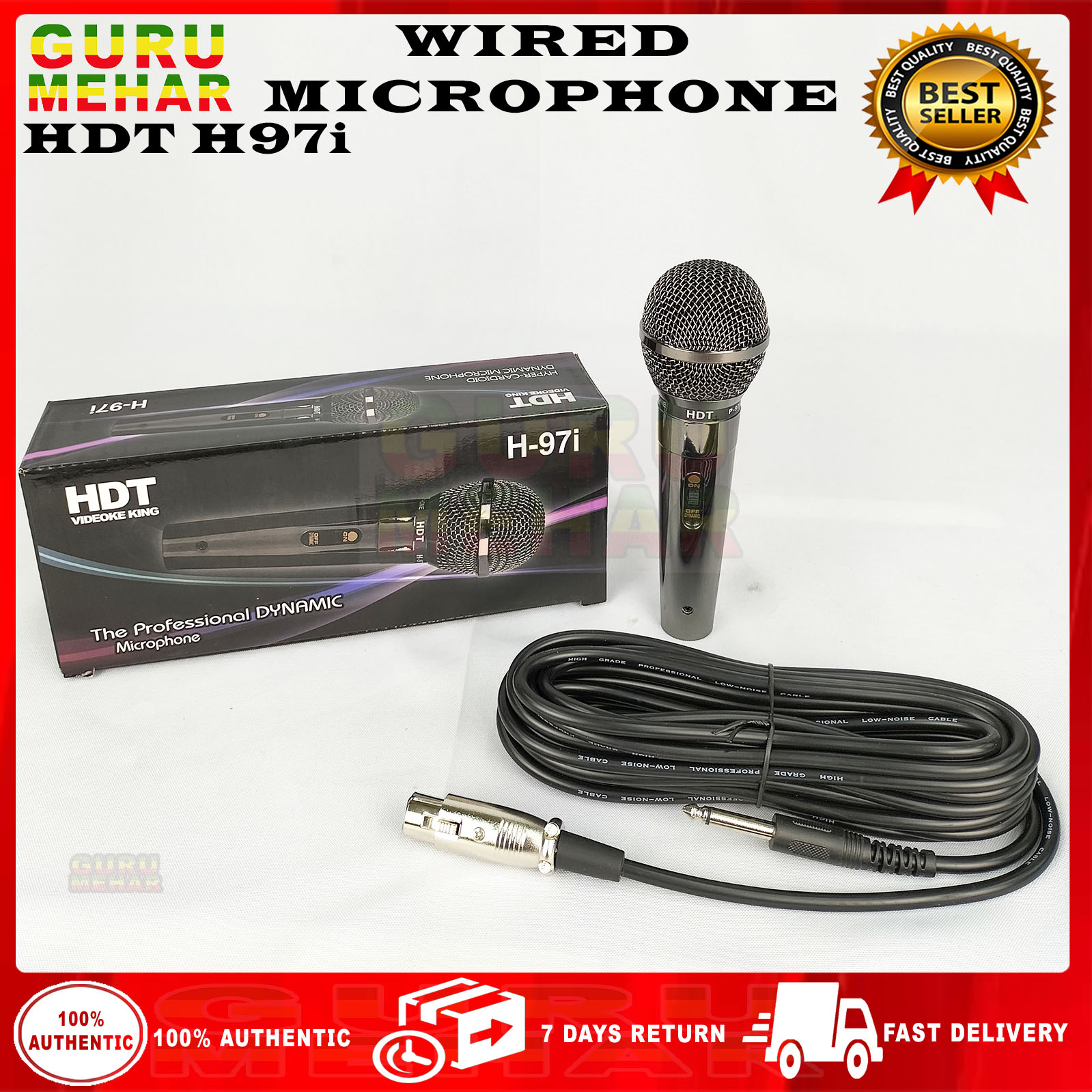 HDT Professional (H97i) - Dynamic Microphone (8 Meters Wire) | Lazada PH