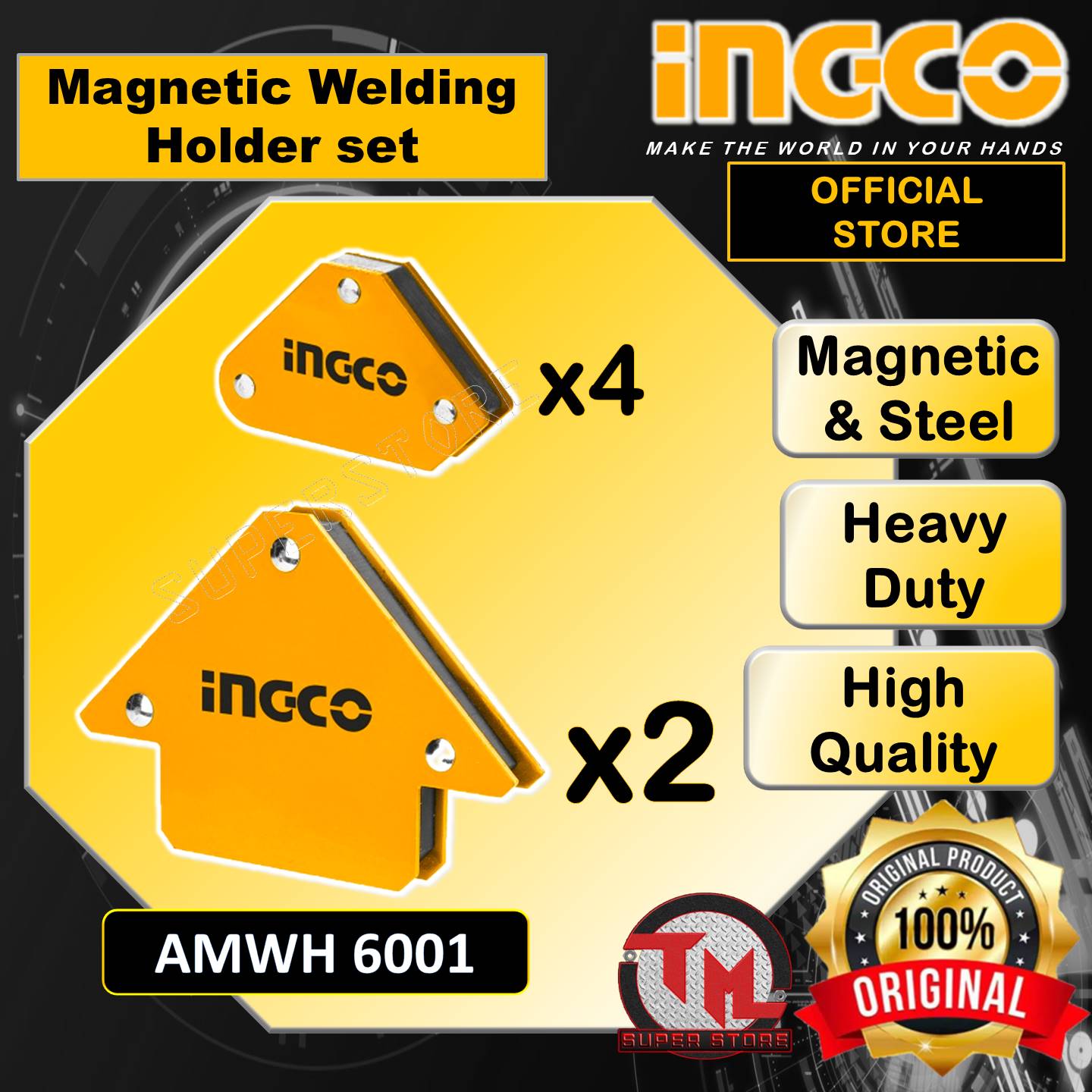 INGCO Magnetic Welding Holder set AMWH 6001 • Tm ss | Lazada PH
