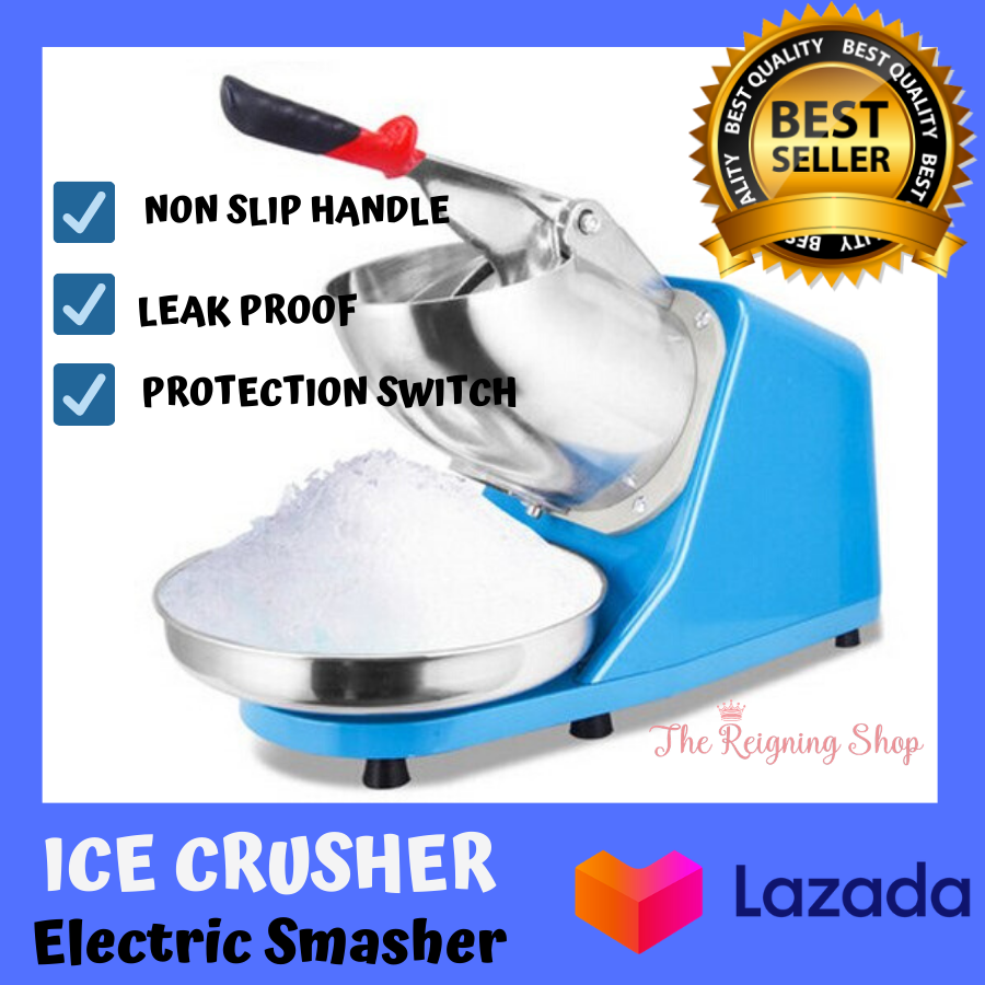 Electric Ice Crusher Smasher Stainless Steel Smoothie Shaver Slush Ice ...