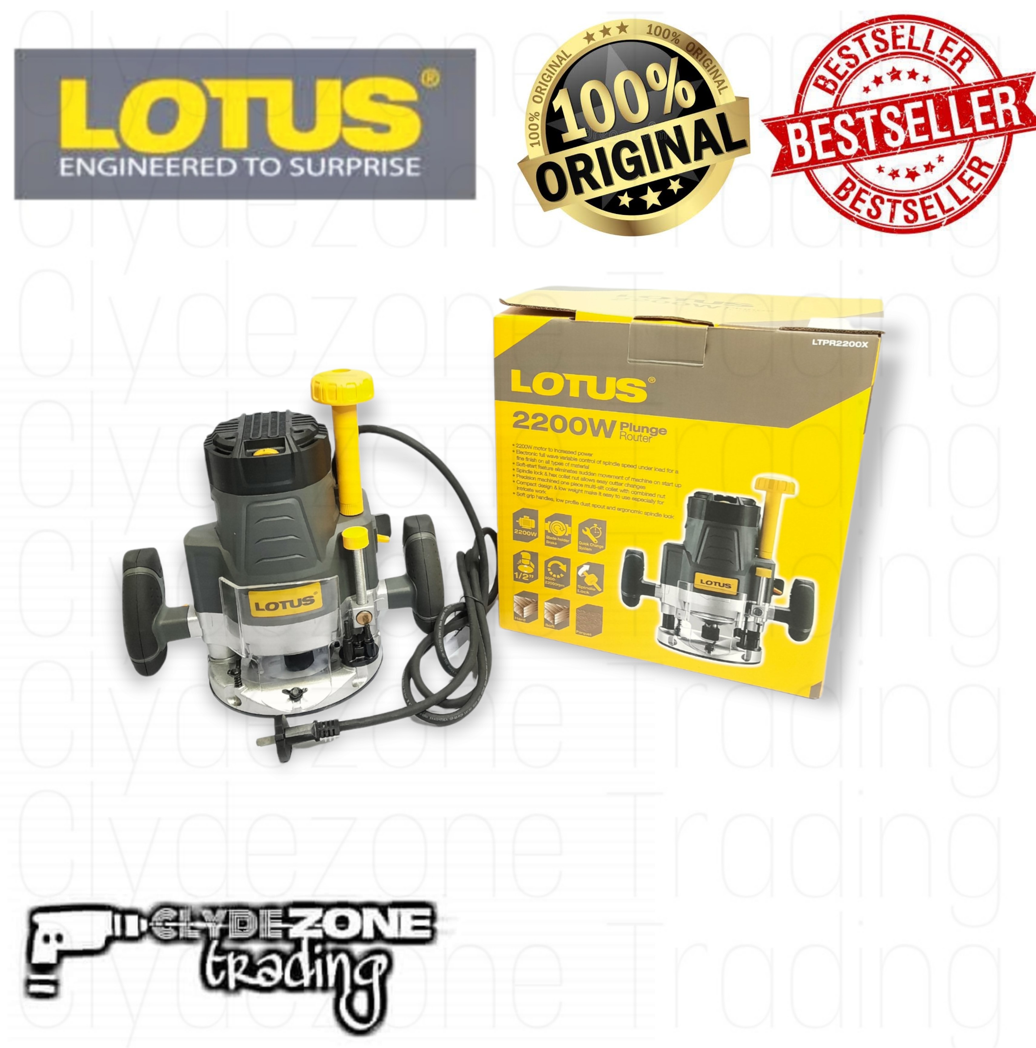 LOTUS Plunge Router 1/2 2200W | Lazada PH