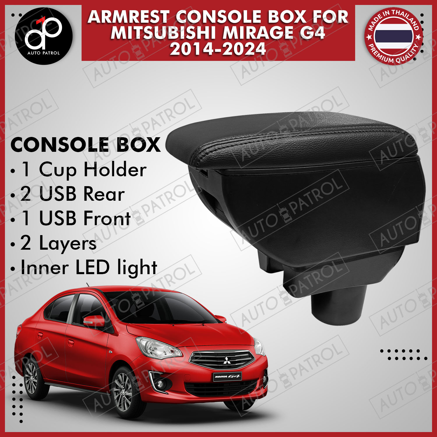 MITSUBISHI MIRAGE G4 2014-2024 Arm Rest Armrest Console Box / Refitting ...