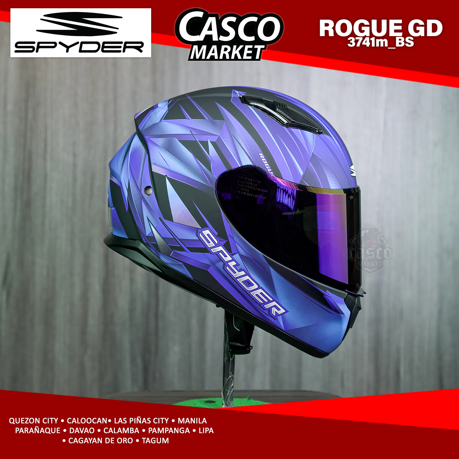 SPYDER ROGUE GD FULL FACE DUAL VISOR MOTORCYCLE HELMET | Lazada PH
