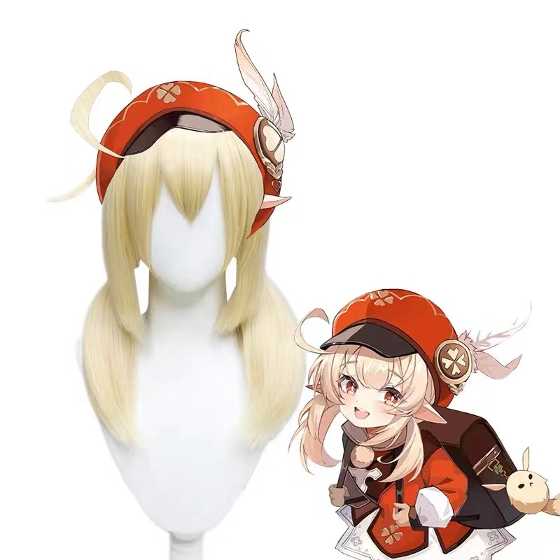 Genshin Impact Klee Cosplay Costume Wig Dress for Lolita Kids Girl Full ...