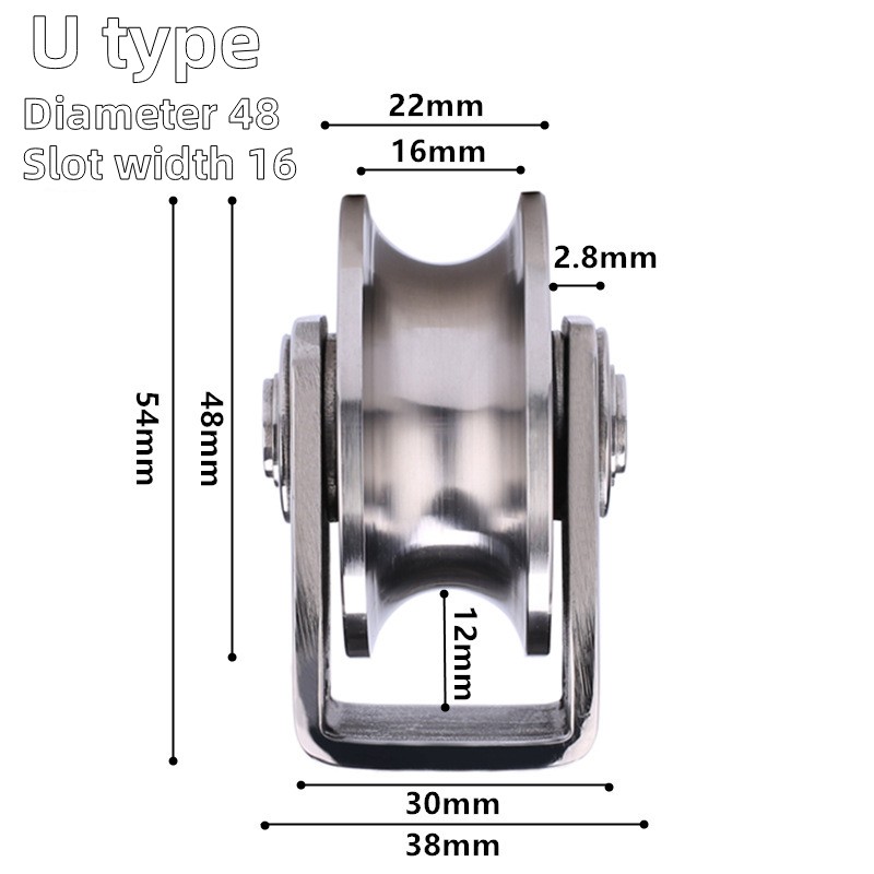 Yoqu Sliding Door Roller V/U Type 304 Stainless Steel Sliding Gate ...