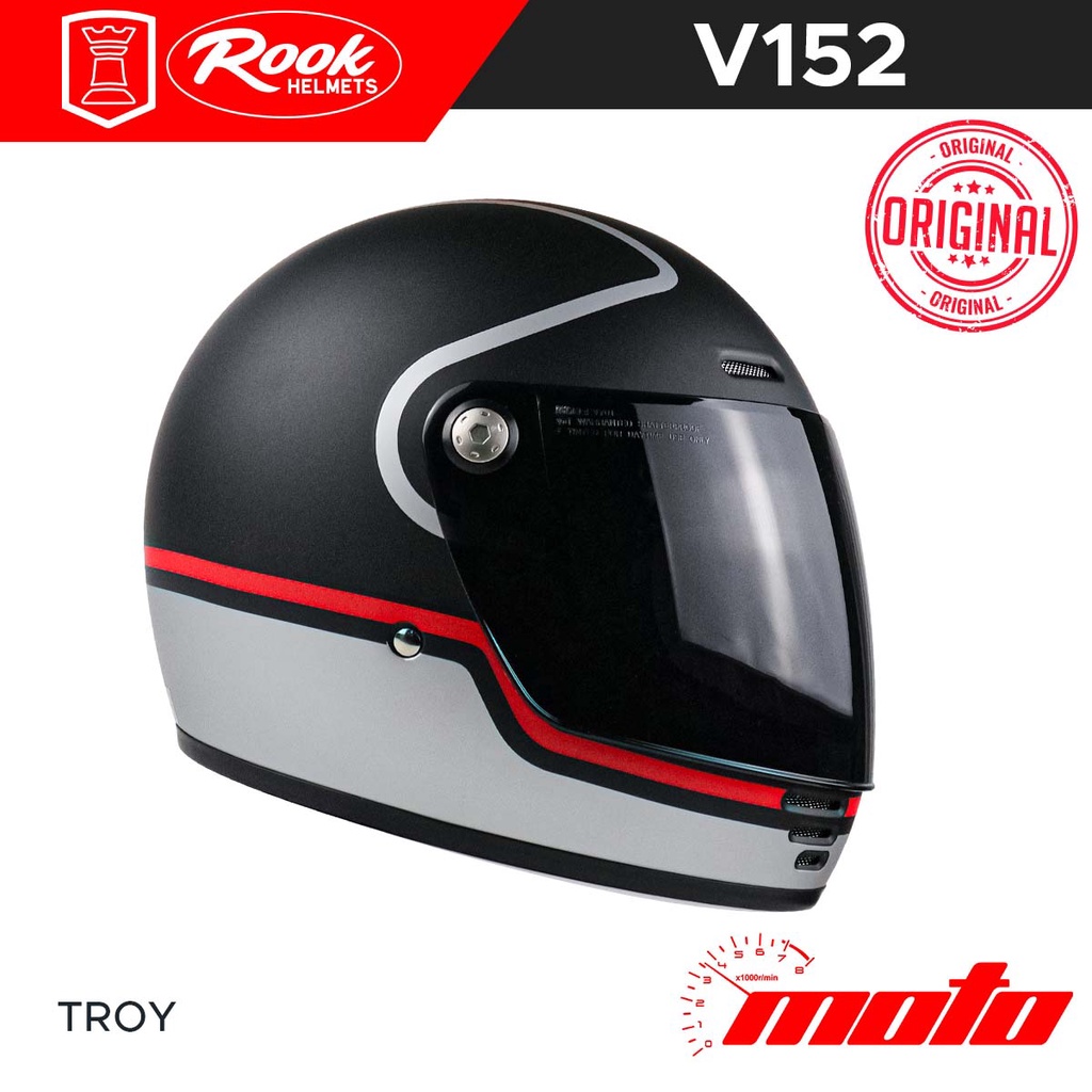ROOK V152 TROY Single Visor Helmet with Free Clear lens | Lazada PH