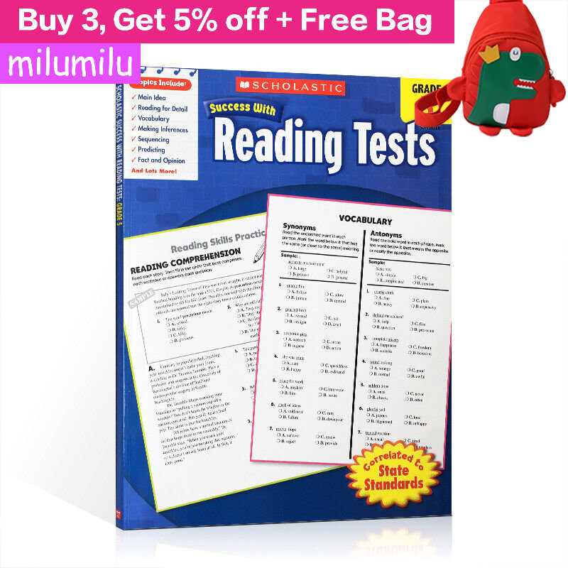 milumilu Scholastic Success with Reading Tests Grade 5 English reading ...